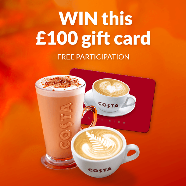 Win a £100 Costa Coffee Gift Card | Free Stuff UK