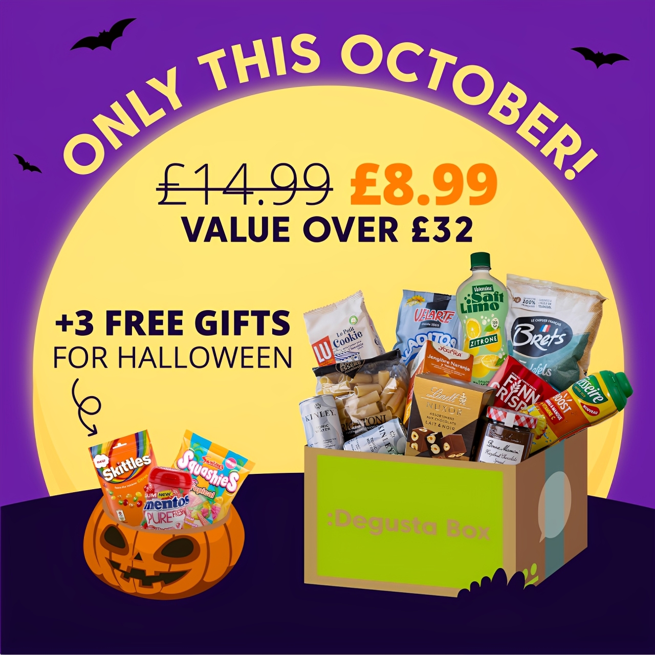 40% Off Degusta Box + 3 Free Halloween Surprises (Worth £32+) | Free ...